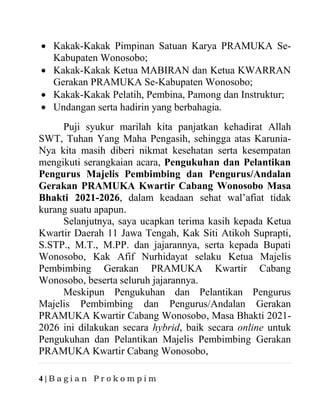 9 sept, sambutan ka kwarcab pada pelantikan pengurus mabicab dan kwarcab | PDF