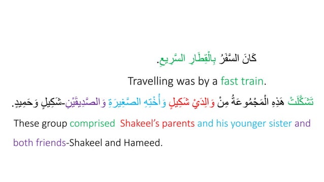 cbse Arabic 10(9) shakeel and hamid travelling to delhi | PPTX | Rail ...