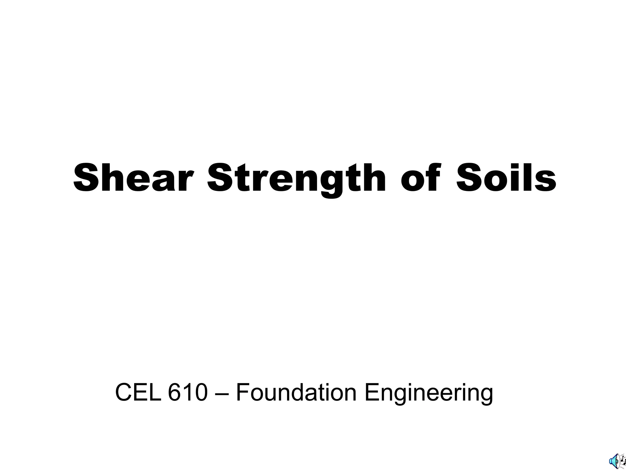 9 shear strength of soil | PPT