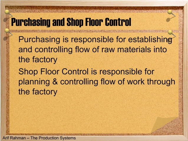 09 shop floor control | PPT