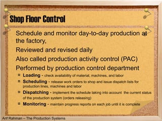 09 shop floor control | PPT