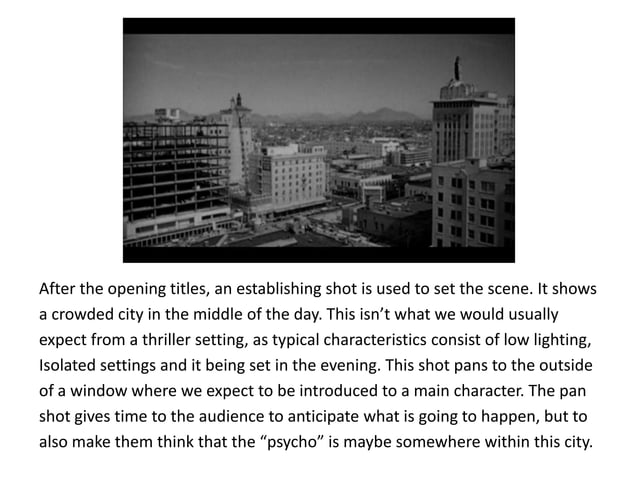 9 shot analysis psycho | PPTX