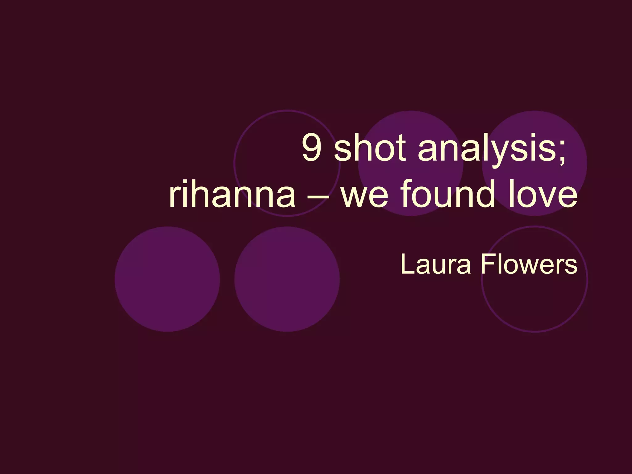 9 shot analysis; rihanna | PPT