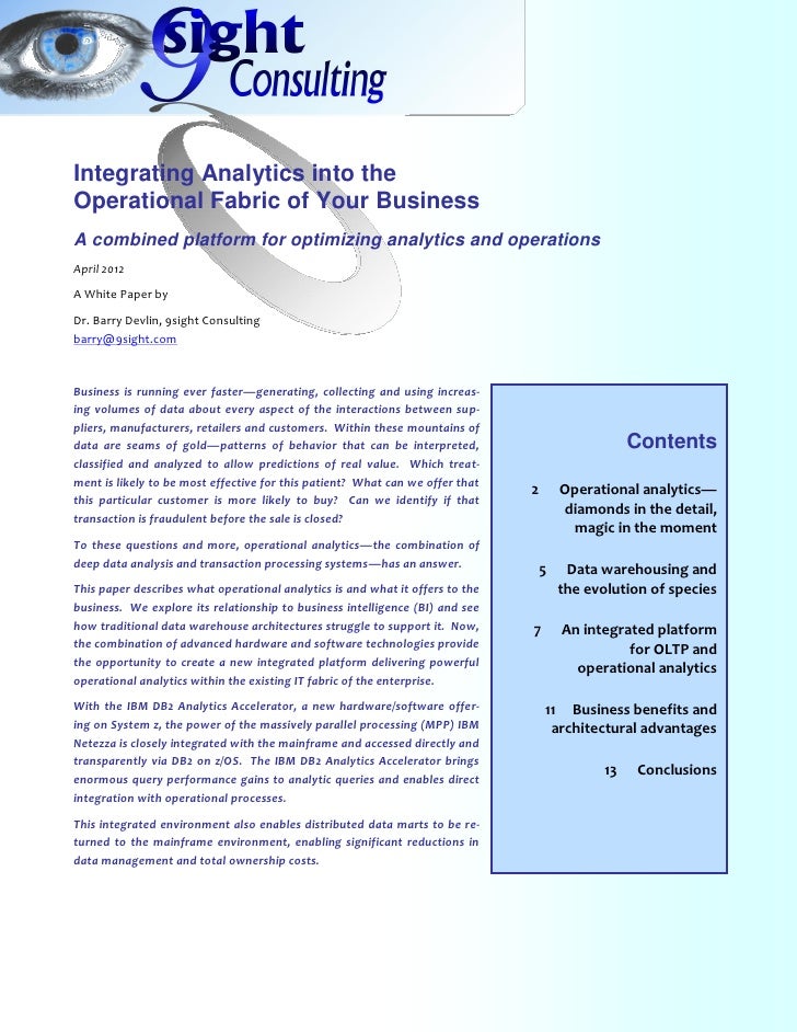 9sight operational analytics white paper