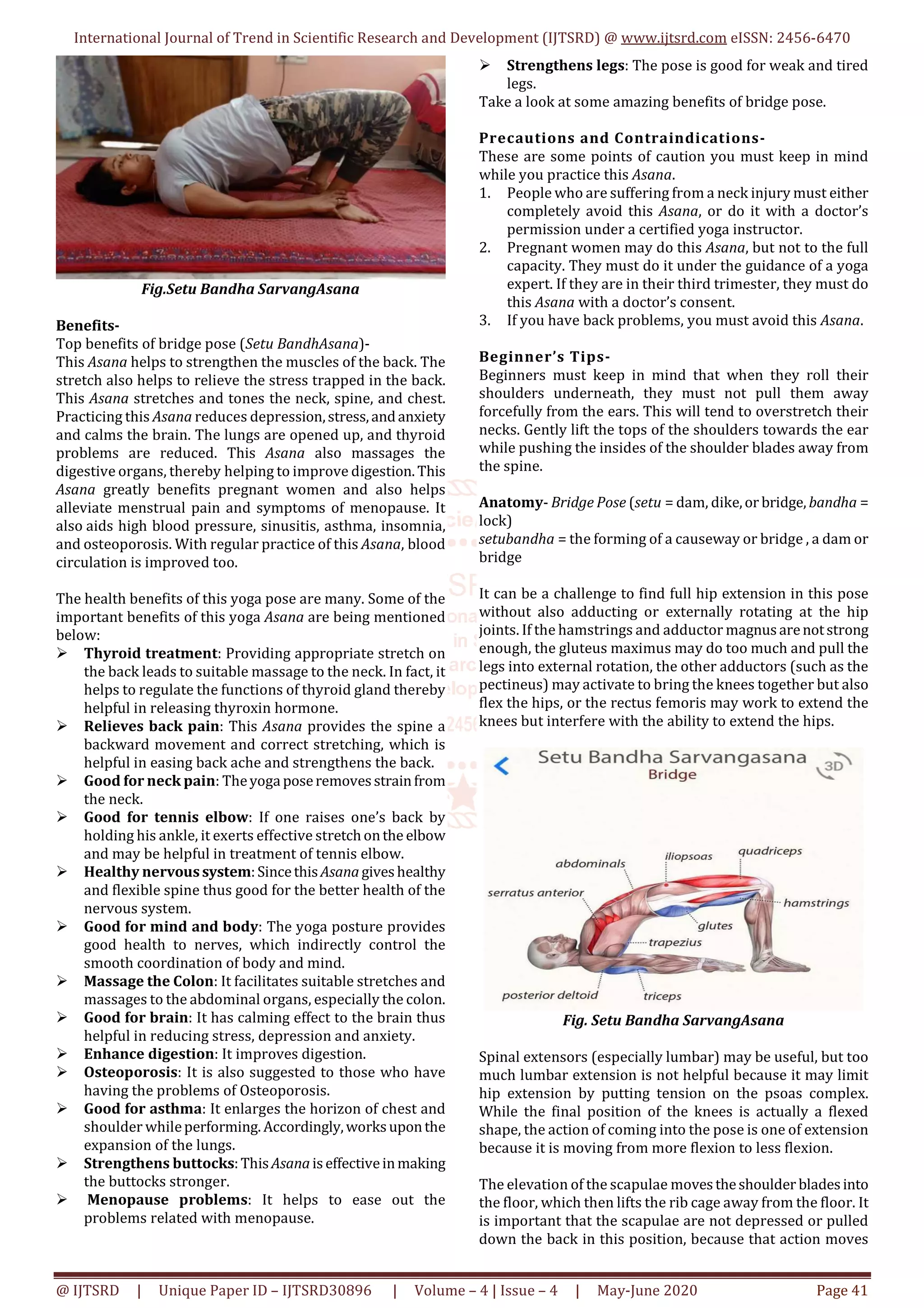 Significance of Setu Bandha Sarvangasana in Healthy Life | PDF