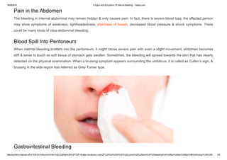 9 signs and symptoms of internal bleeding yabibo | PDF | Blood ...