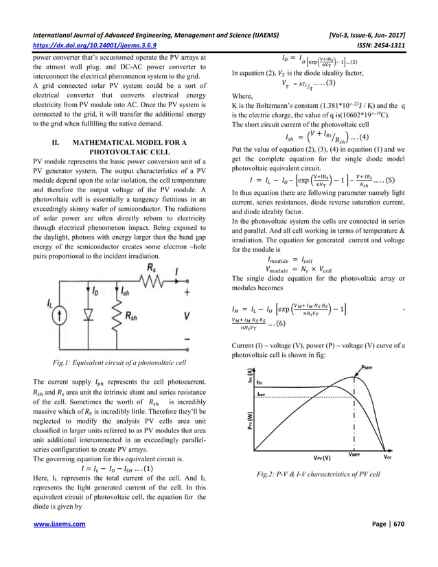 Simulation of grid connected photovoltaic system using MATLAB/ Simulink | PDF