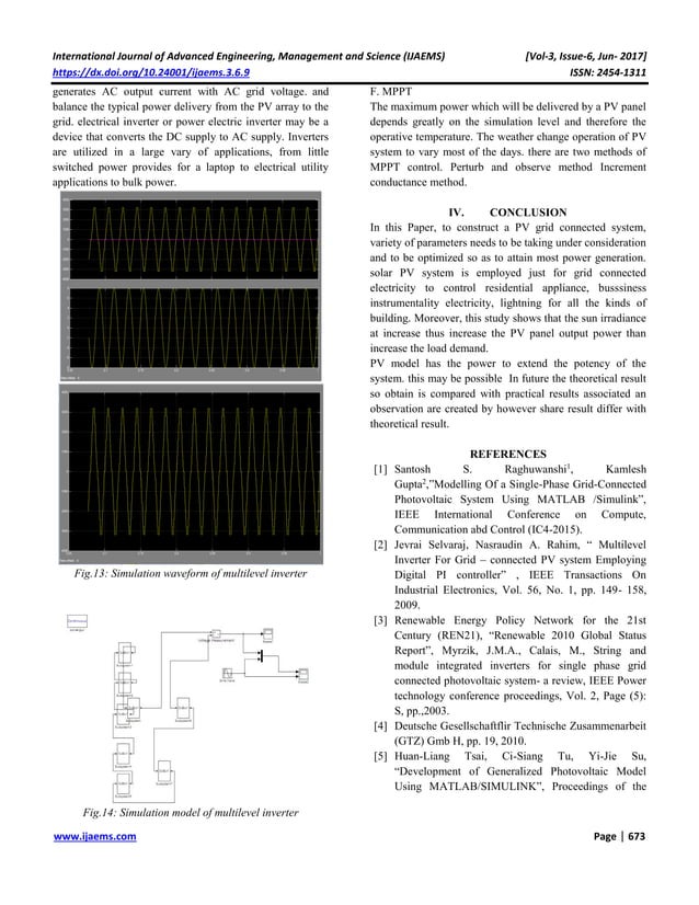 Simulation of grid connected photovoltaic system using MATLAB/ Simulink | PDF