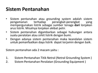 9 Sistem Pentanahan | PPTX