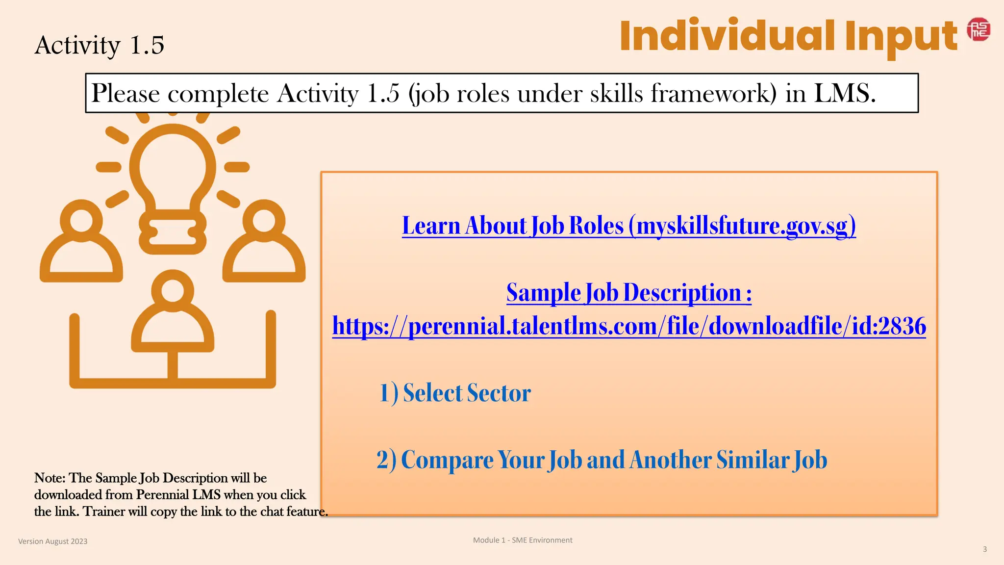The Skills Framework (SFw) by Skillsfuture SG | PPTX