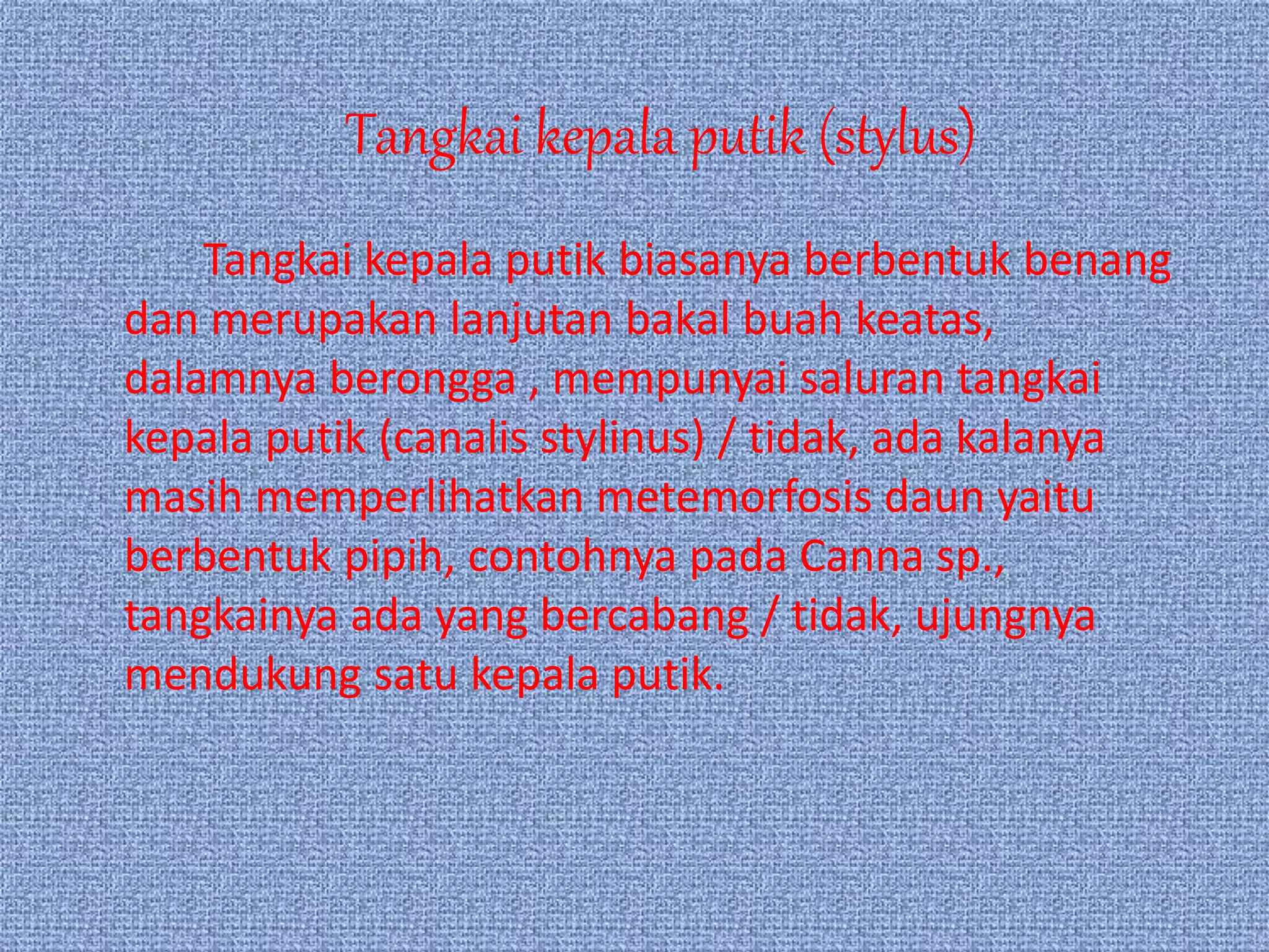 PPT Morfologi Tumbuhan - Jenis dan Bagian Bunga | PPTX