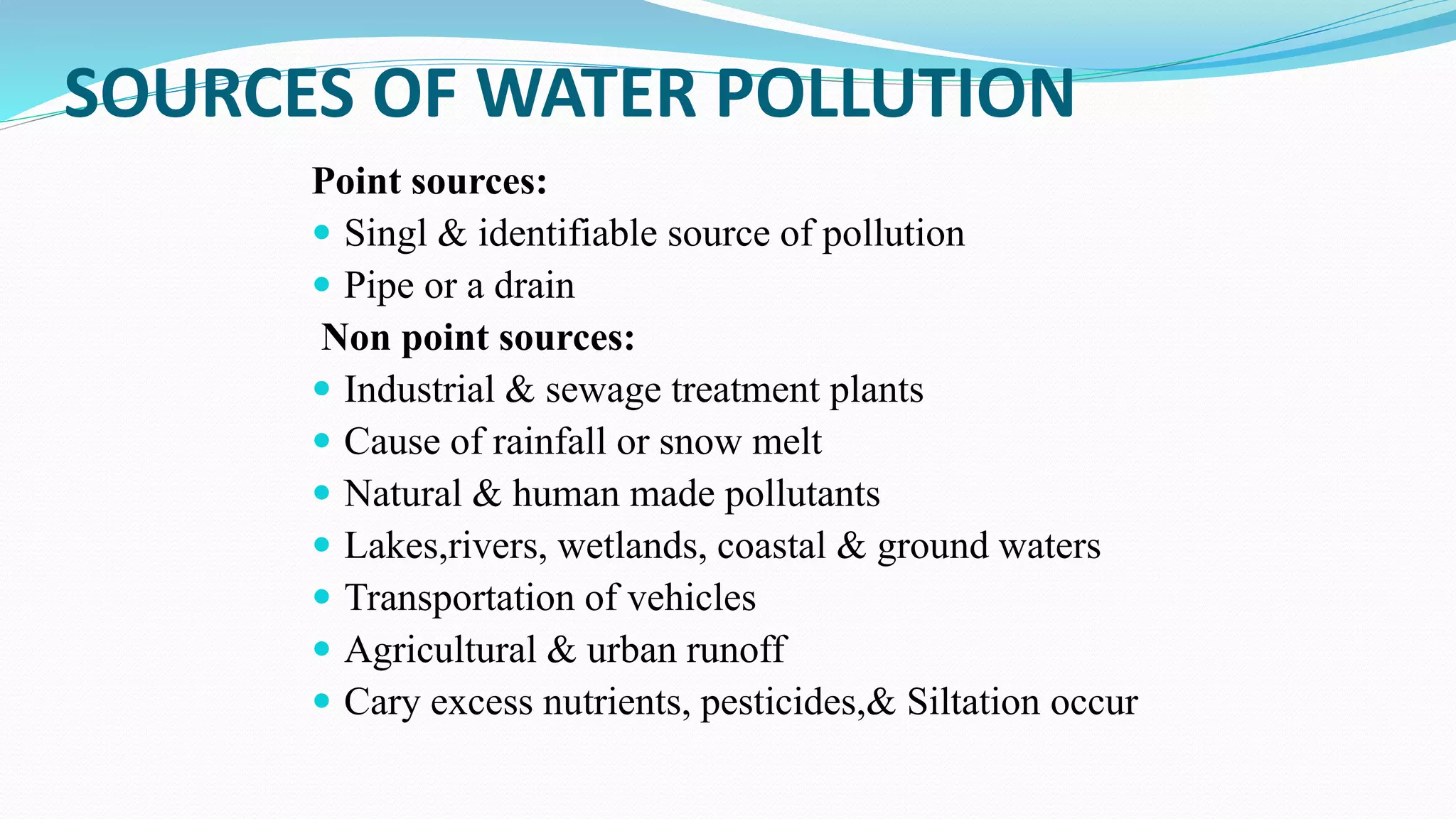 SOURCES OF WATER POLLUTION | PPTX