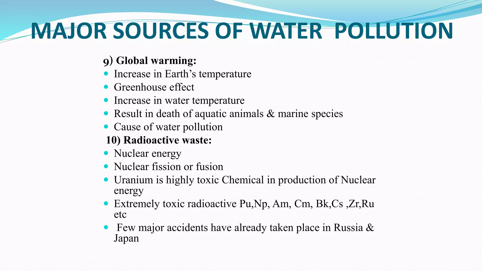 SOURCES OF WATER POLLUTION | PPTX