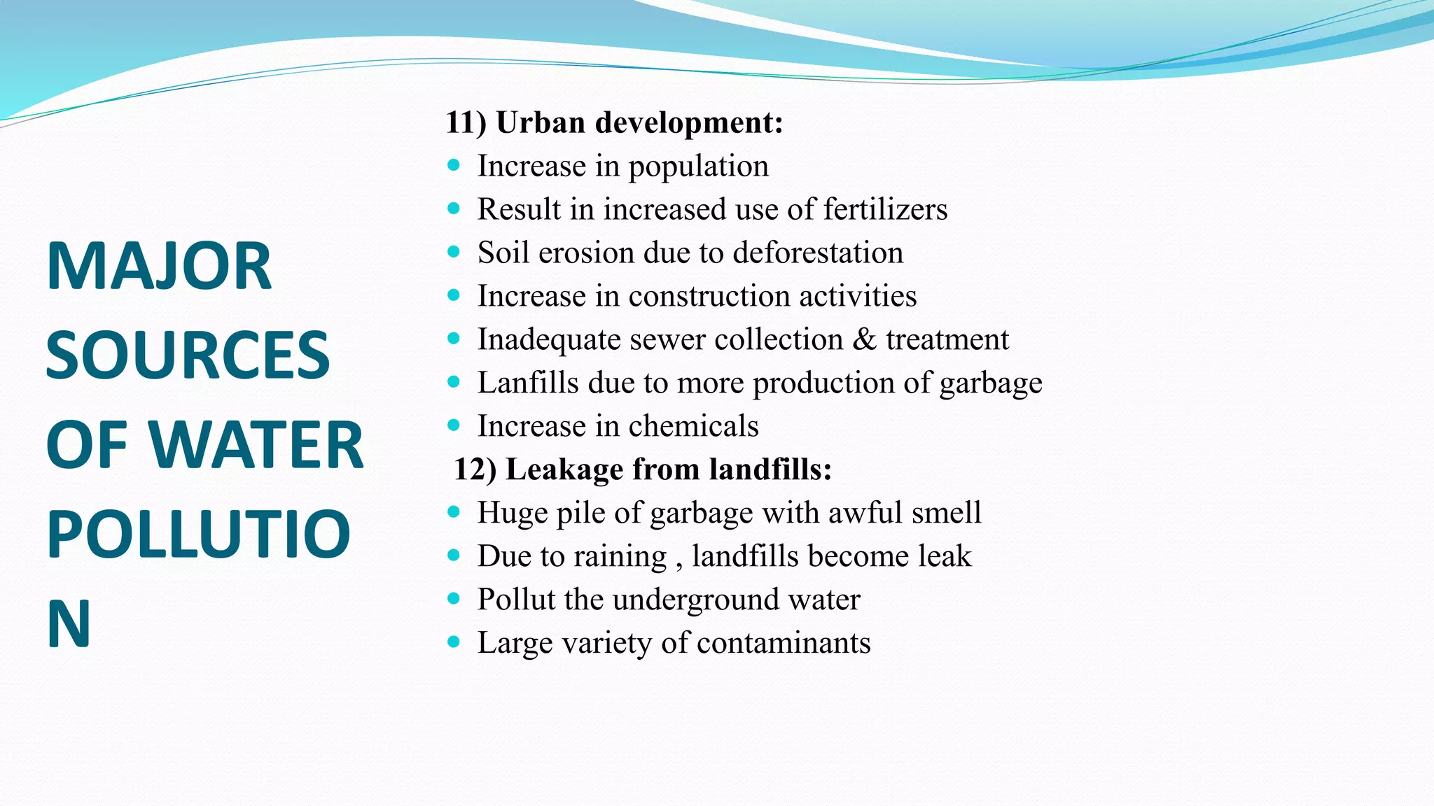 SOURCES OF WATER POLLUTION | PPTX