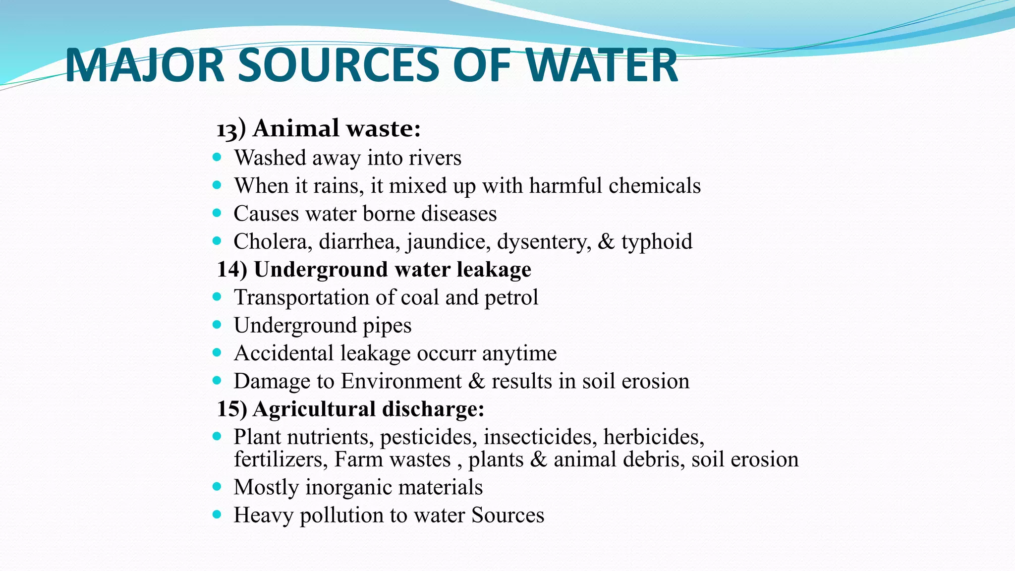 SOURCES OF WATER POLLUTION | PPTX
