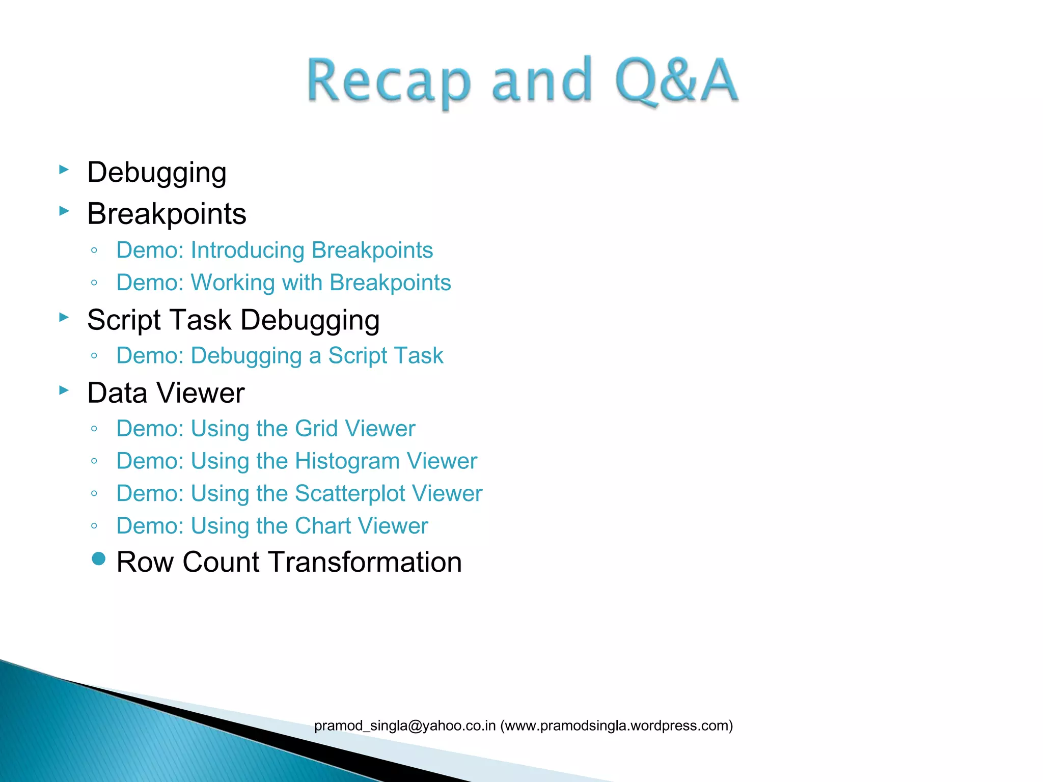 9\9 SSIS 2008R2_Training - Package Reliability and Package Execution | PPT