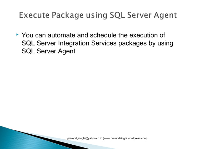 9\9 SSIS 2008R2_Training - Package Reliability and Package Execution | PPT