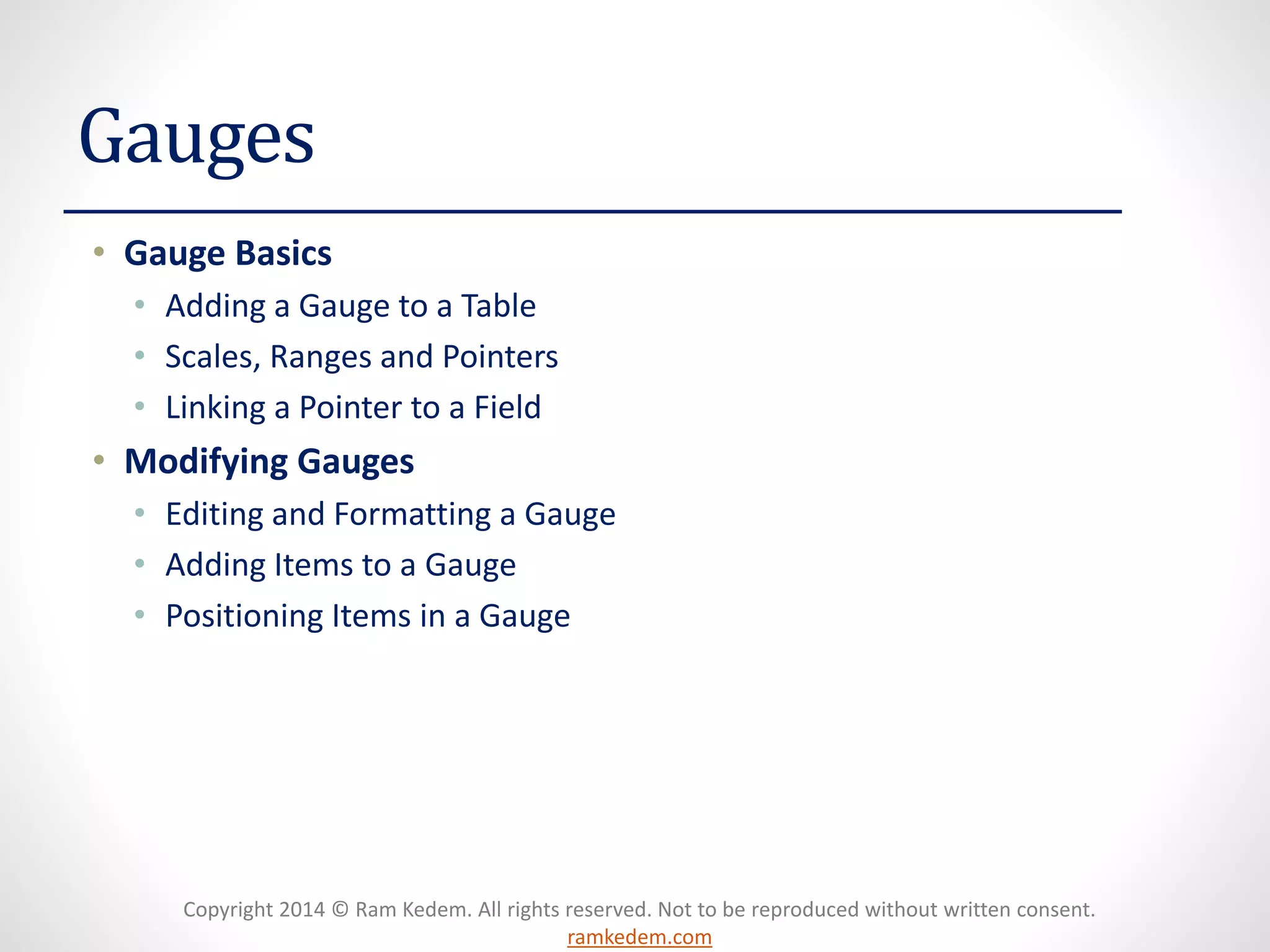 SSRS Gauges | PPT