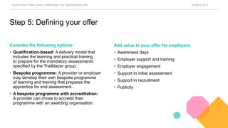 9 step guide for providers to differentiate your apprenticeship offer | PPT