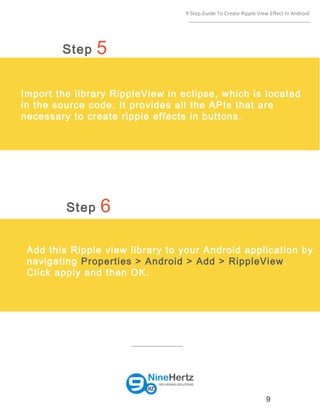 9 Step Guide to Create Ripple View Effect in Android | PDF