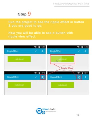 9 Step Guide to Create Ripple View Effect in Android | PDF