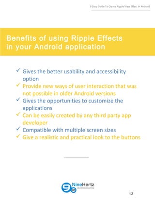 9 Step Guide to Create Ripple View Effect in Android | PDF
