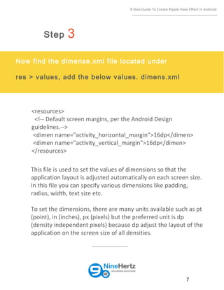 9 Step Guide to Create Ripple View Effect in Android | PDF