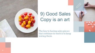 9 Step Process To Writing Sales Copy That Sells | PPT