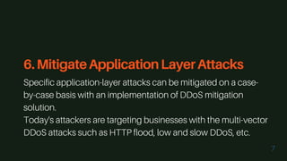 9 Steps For Fighting Against a DDos Attack in real-time | PPT