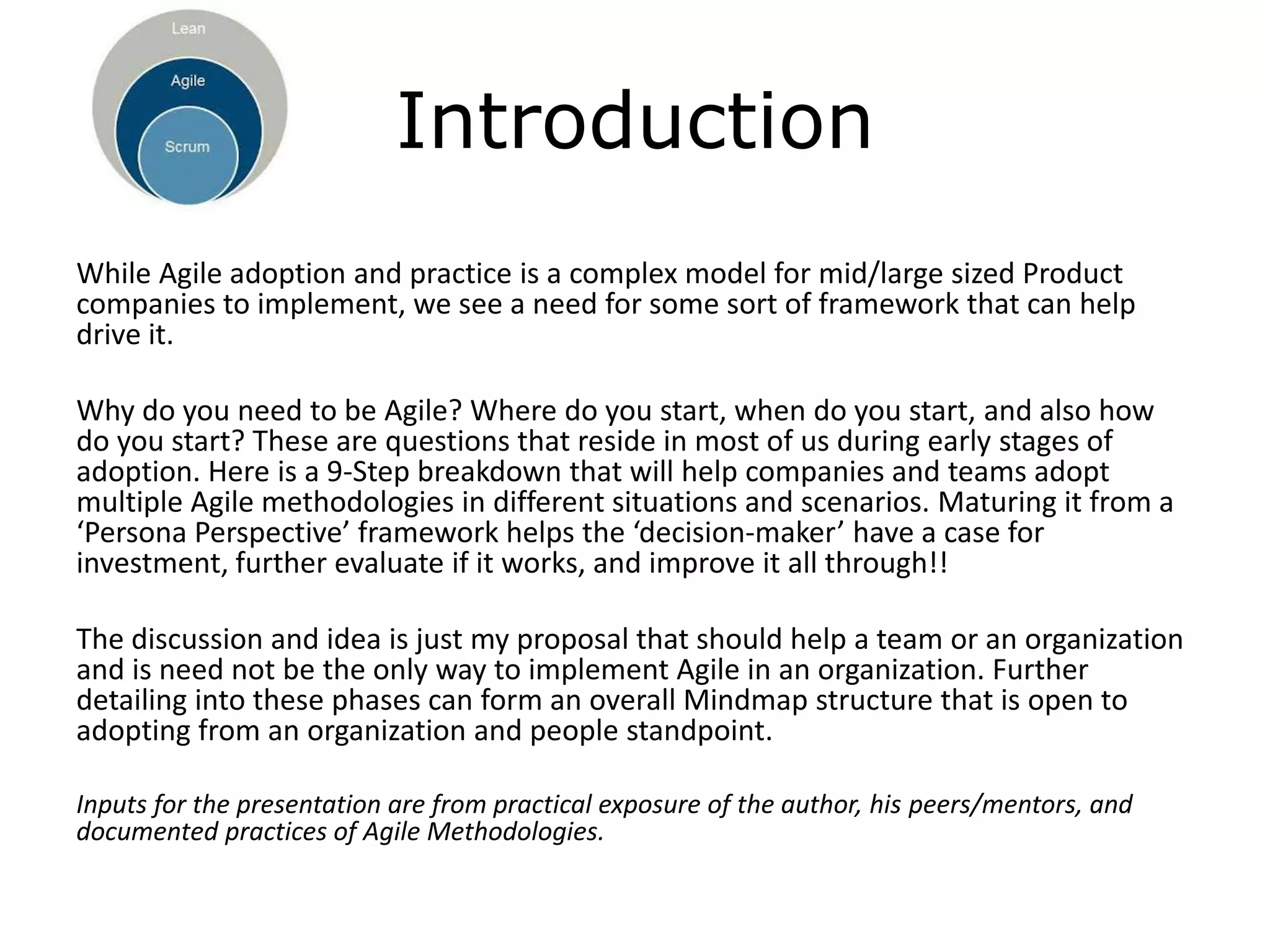 9 steps to agile adoption â€“ a proposal | PPTX