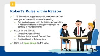 Manager's Wisdom: 9 Steps to an Effective Board Meeting | PPT