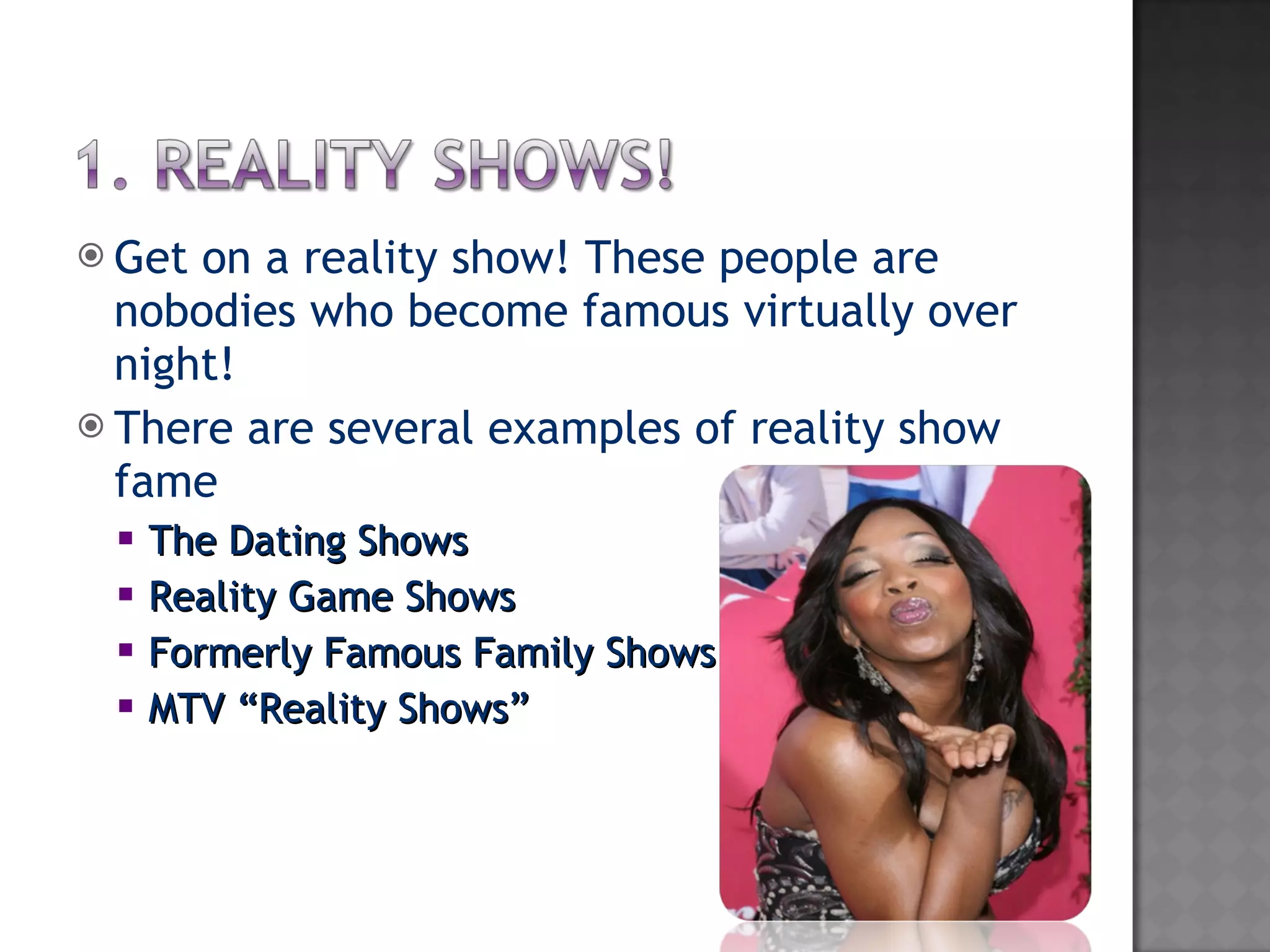 9 Steps To Becoming Famous | PPT | Celebrity Families | Pop Culture