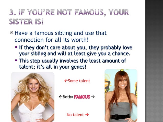 9 steps to becoming famous | PPT