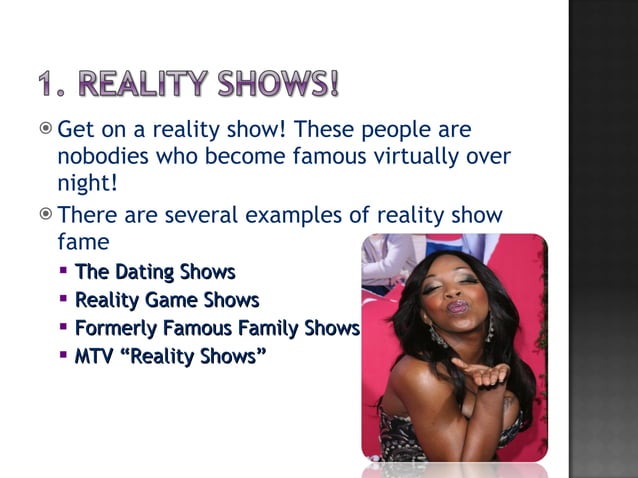 9 steps to becoming famous | PPT