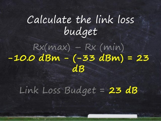 loss budget calculation in fiber optic link