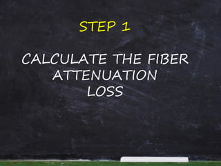 9 steps to calculate loss budget | PDF