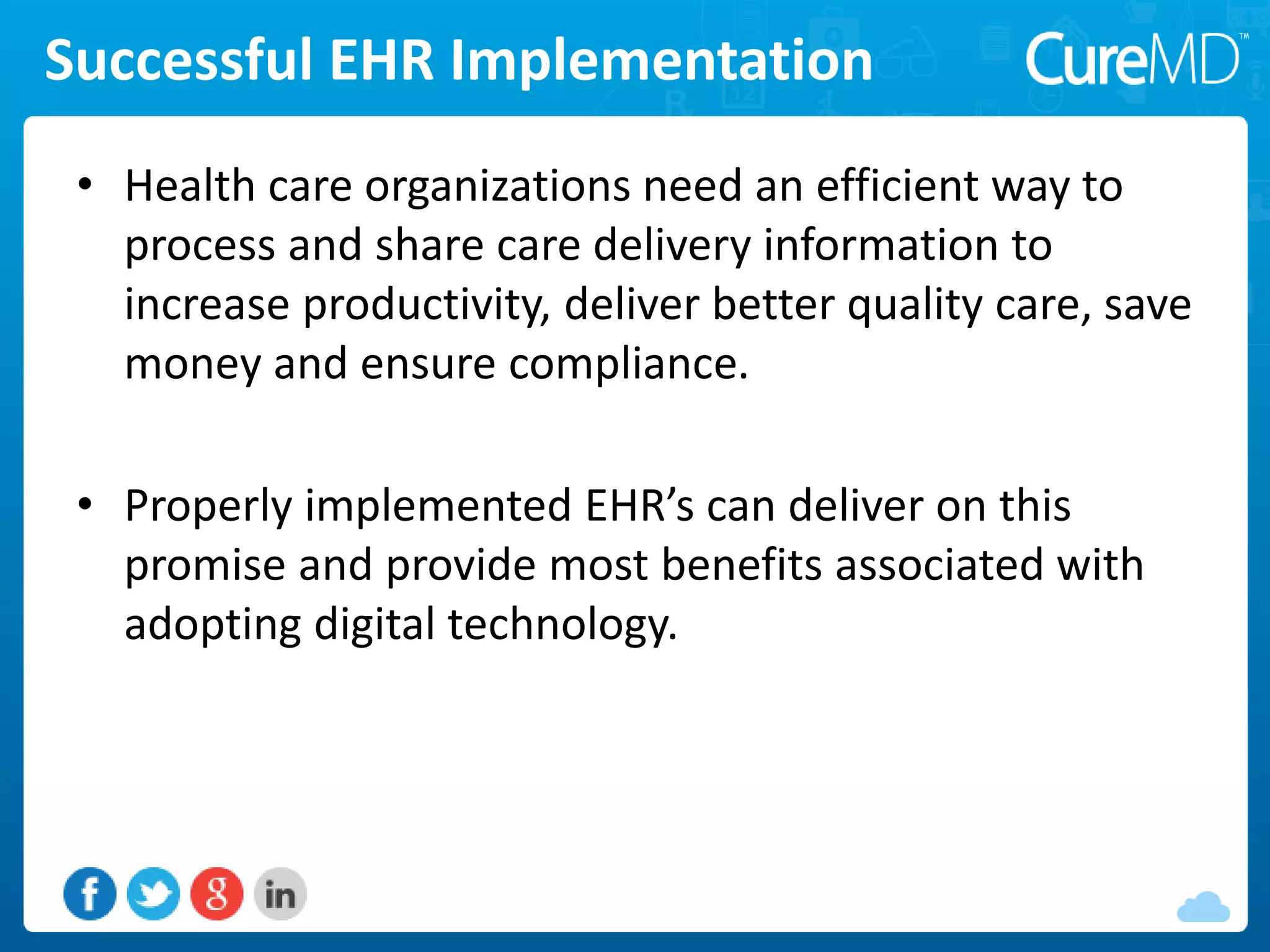 9 steps to successful ehr implementation | PPT