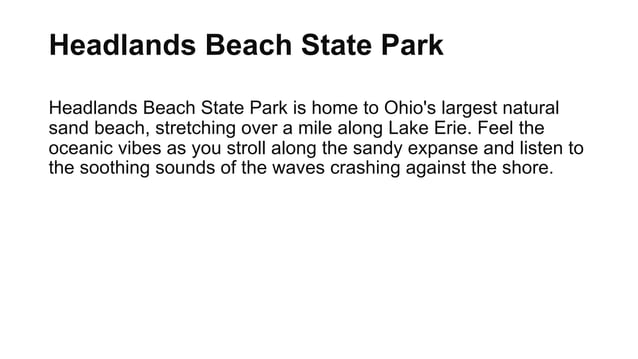9 Stunning Ohio Beaches That Look And Feel.pptx