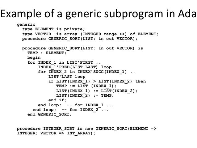 9 Subprograms