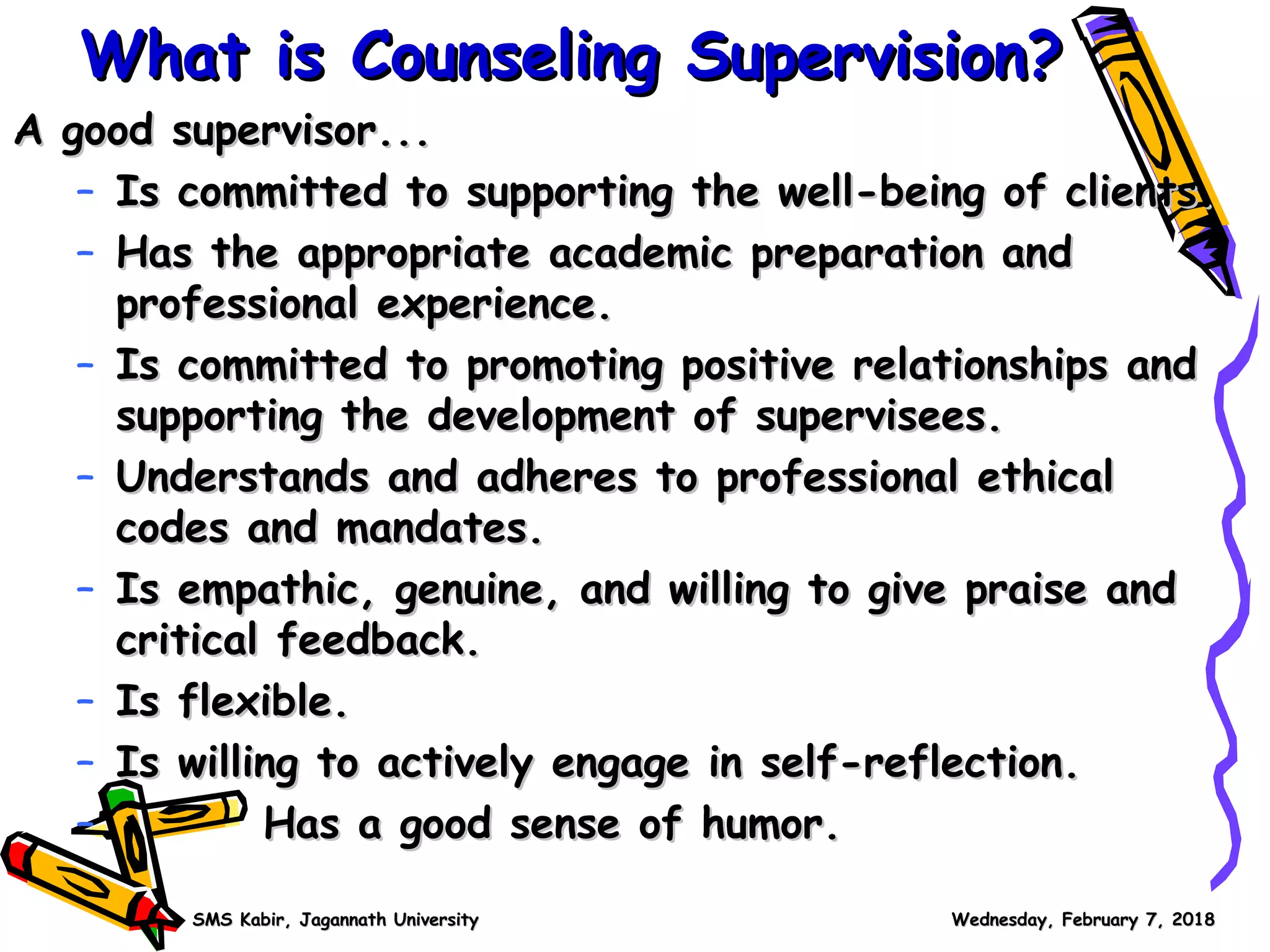 Supervision in Psychological Practice | PPT