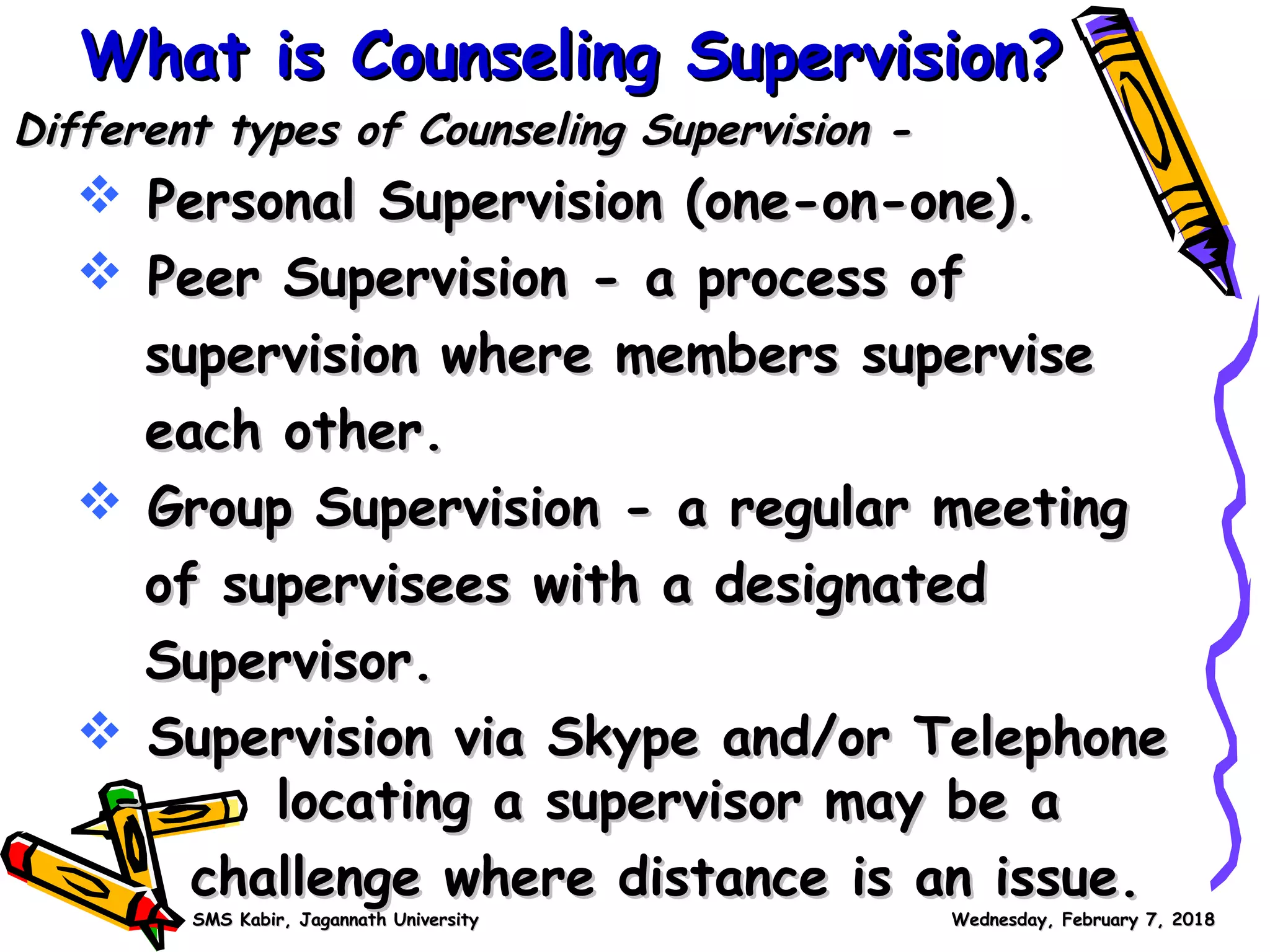 Supervision in Psychological Practice | PPT