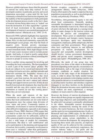 Sustainable Tourism Development A Critique | PDF