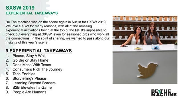9 SXSW 2019 Takeaways | PPT