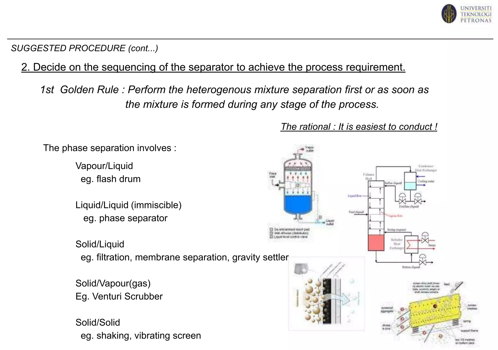 9 Synthesis Of Reaction Separation System Lec 9 Heterogenous Separation