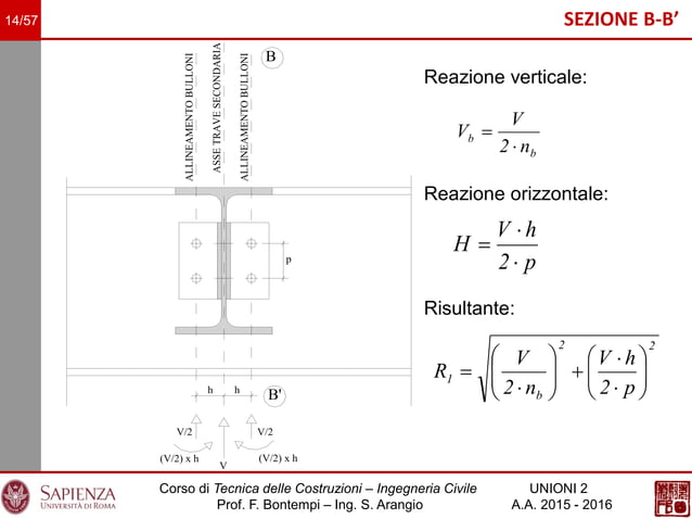Tecnica delle costruzioni - esercitazione 9 - unioni parte 2 | PDF