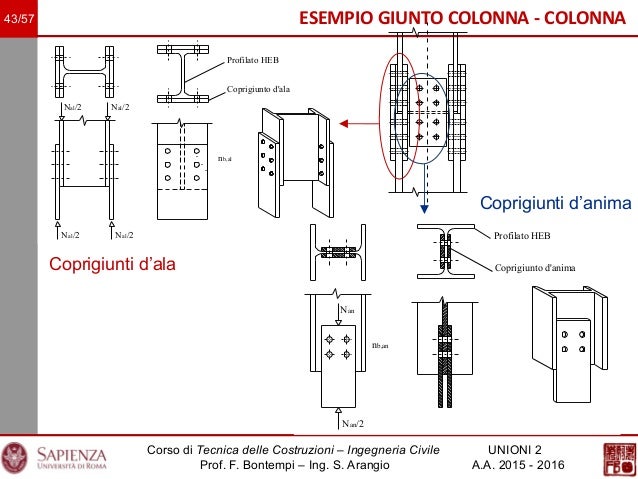 Tecnica delle costruzioni - esercitazione 9 - unioni parte 2