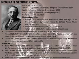 Teori Belajar Polya | PPTX