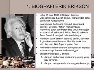 9 teori post freudian=erikson | PPTX