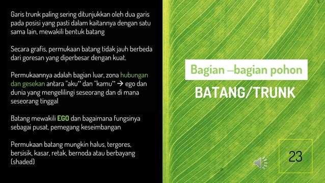 Penielasan Tes Baum Draw A Tree Tes Gambar Pohon | PPT