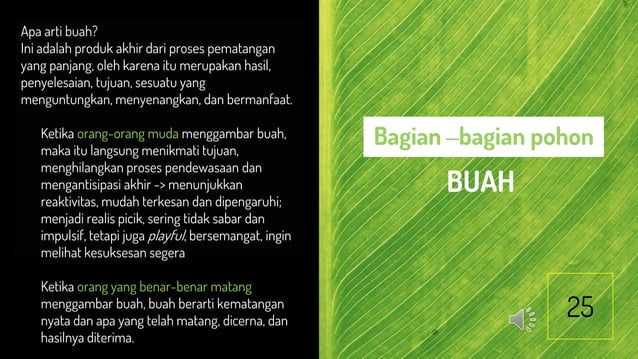 Penielasan Tes Baum Draw A Tree Tes Gambar Pohon | PPT